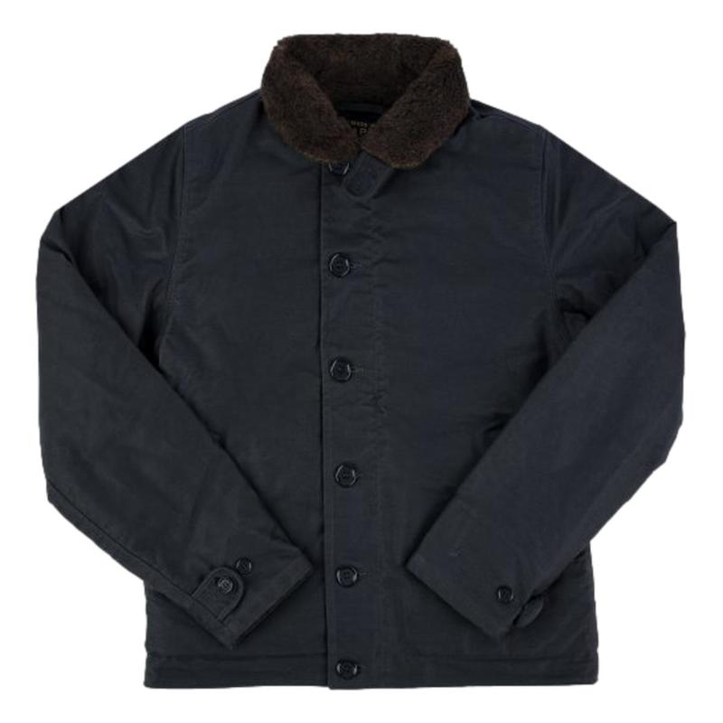 Iron Heart Oiled Whipcord N1 Deck Jacket - Black | Garmentory