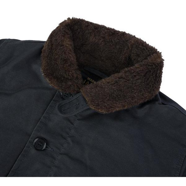 Iron Heart Oiled Whipcord N1 Deck Jacket - Black | Garmentory