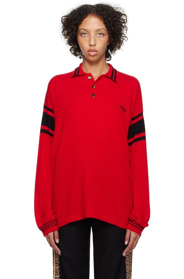 Bode Red Cycling Polo | Garmentory