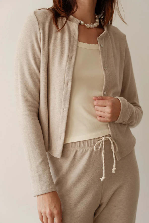 Donni Sweater Cardi - Heathered Oatmeal | Garmentory
