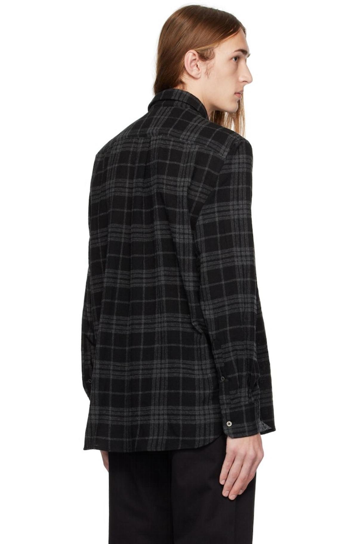 Norse Projects Black & Gray Algot Shirt - Charcoal melange | Garmentory