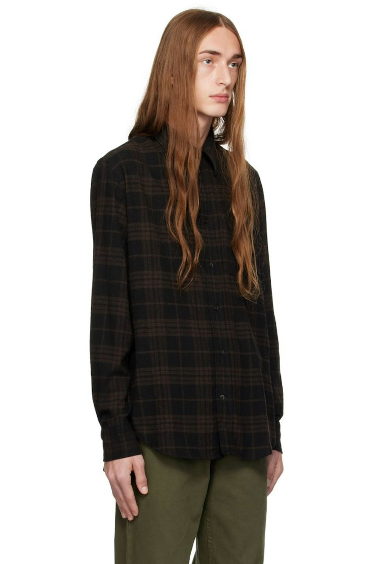 Norse Projects Black & Brown Algot Shirt - Espresso | Garmentory
