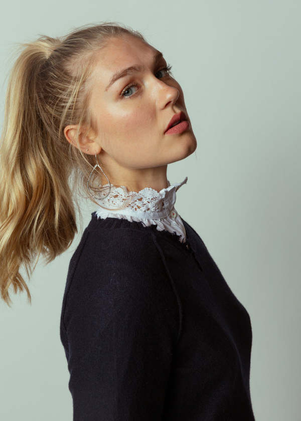 H+ Hannoh Wessel Kiara Knit Pullover - Navy | Garmentory