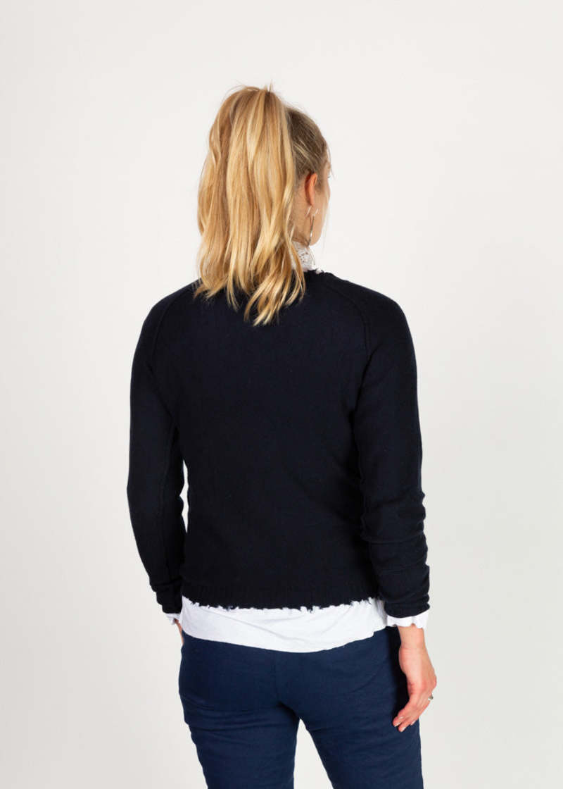 H+ Hannoh Wessel Kiara Knit Pullover - Navy | Garmentory