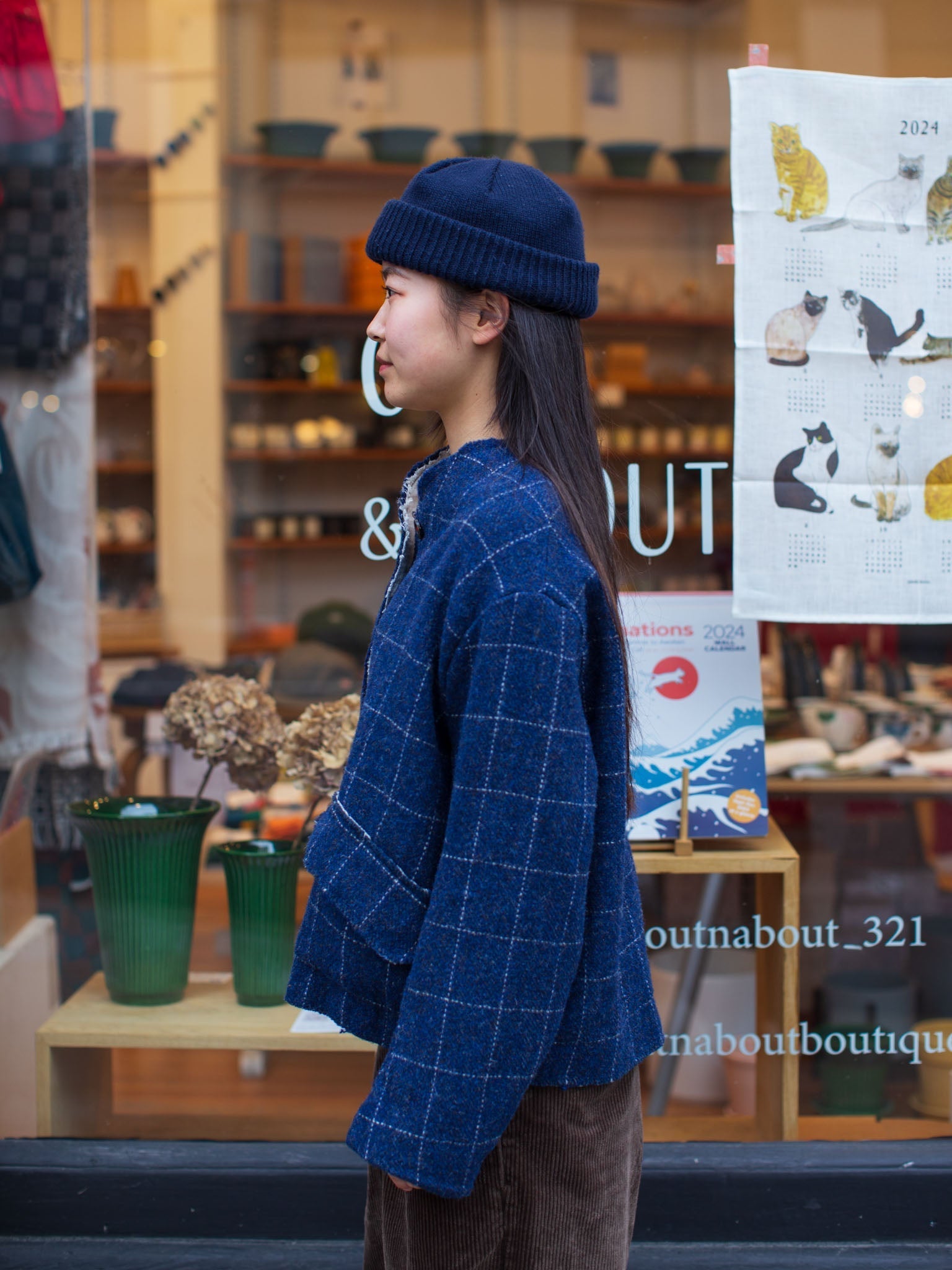 H+ Hannoh Wessel Vestina Harris Tweed Jacket - Navy Check | Garmentory