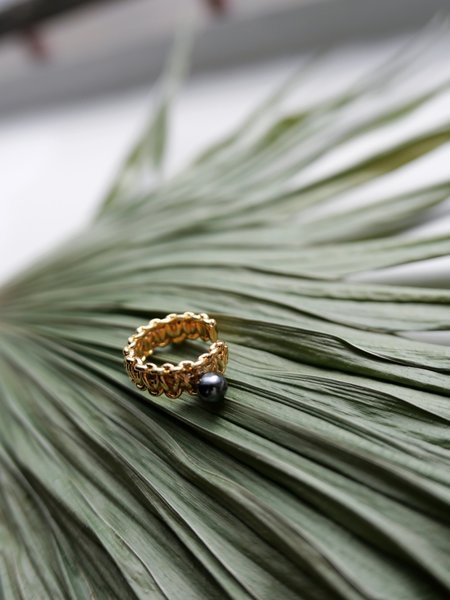 Mirit Weinstock Mizuhiki Hoops - gold | Garmentory