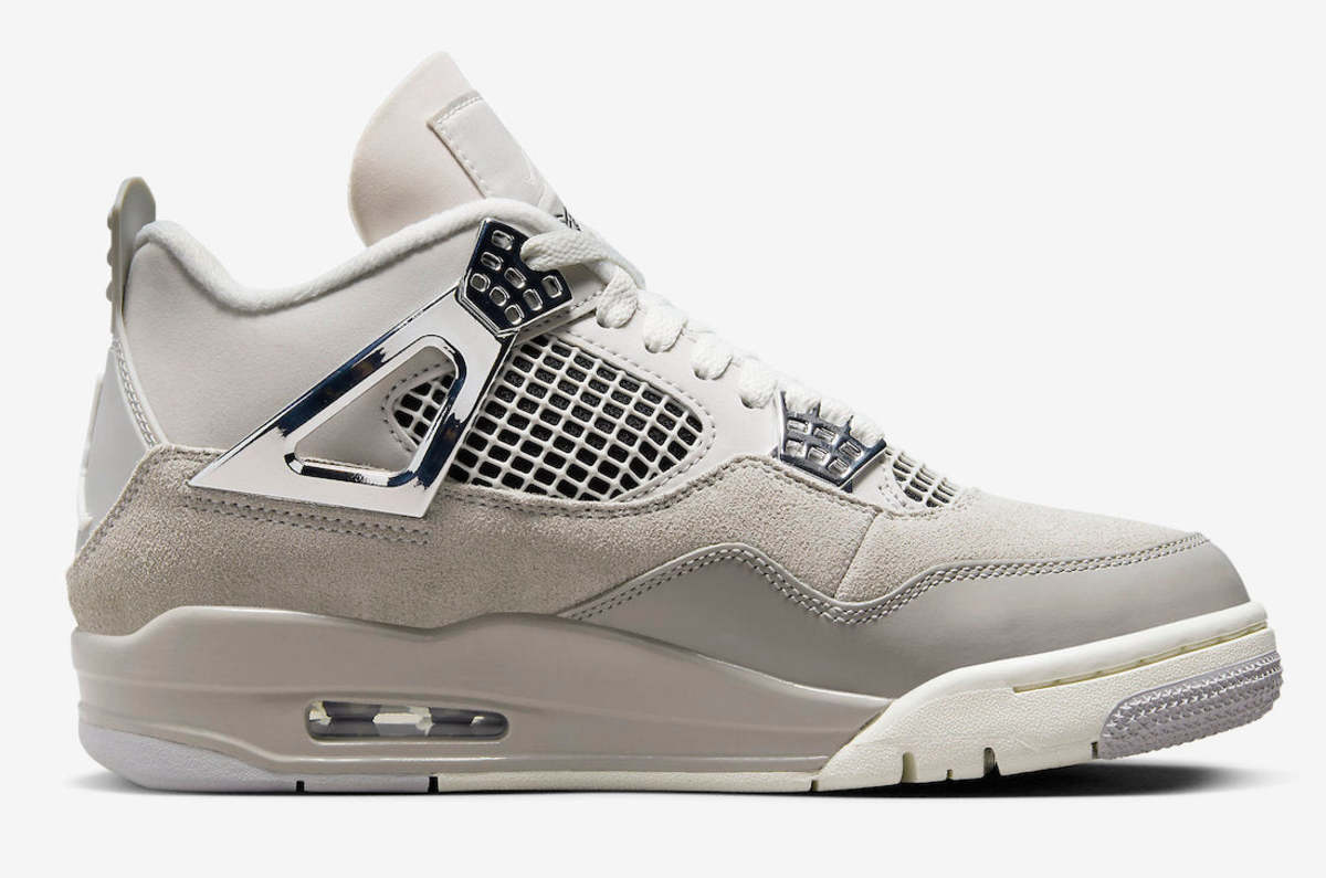 NIke Air Jordan 4 Frozen Moments Shoes - White/Aluminum | Garmentory