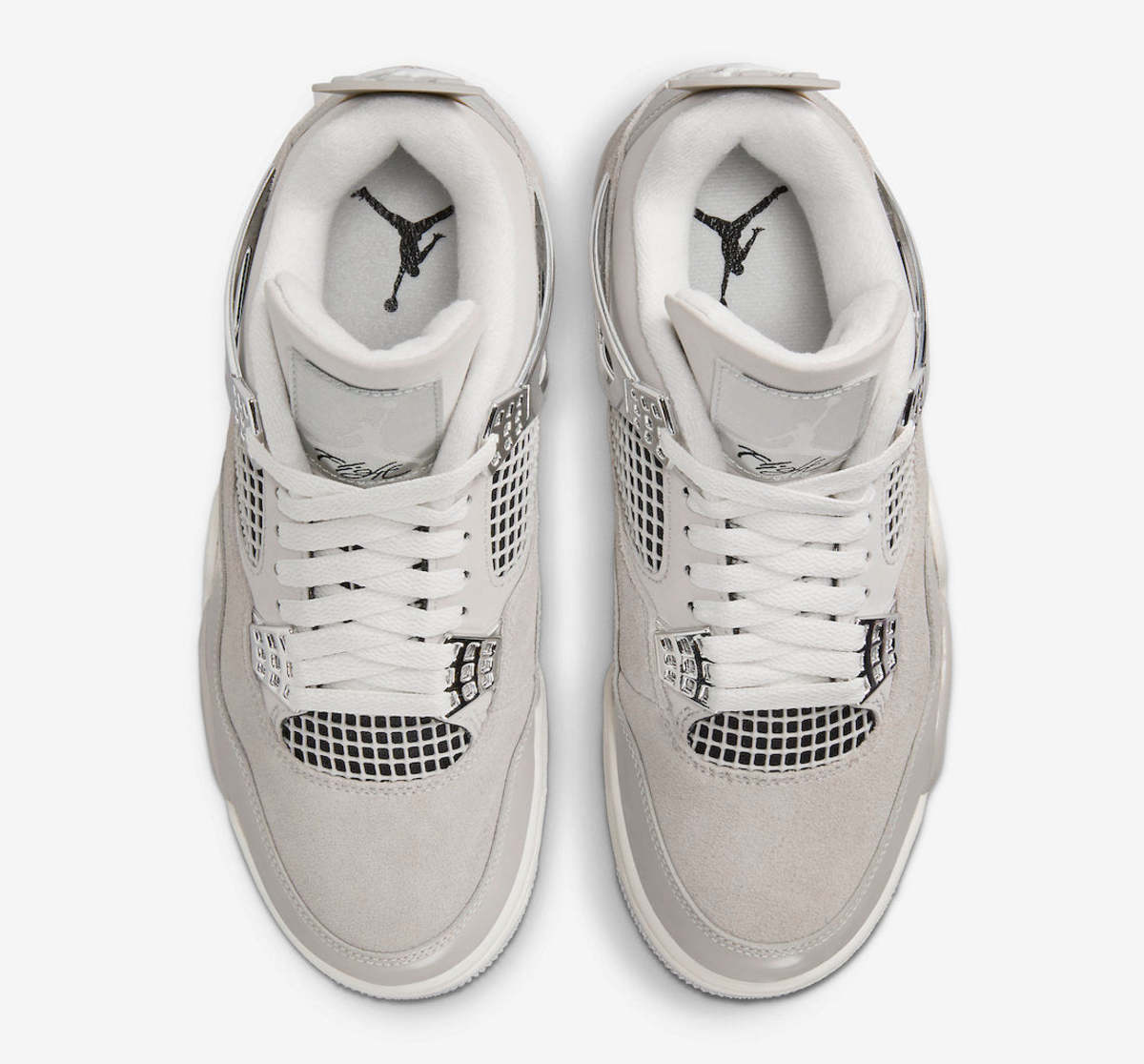 NIke Air Jordan 4 Frozen Moments Shoes - White/Aluminum | Garmentory