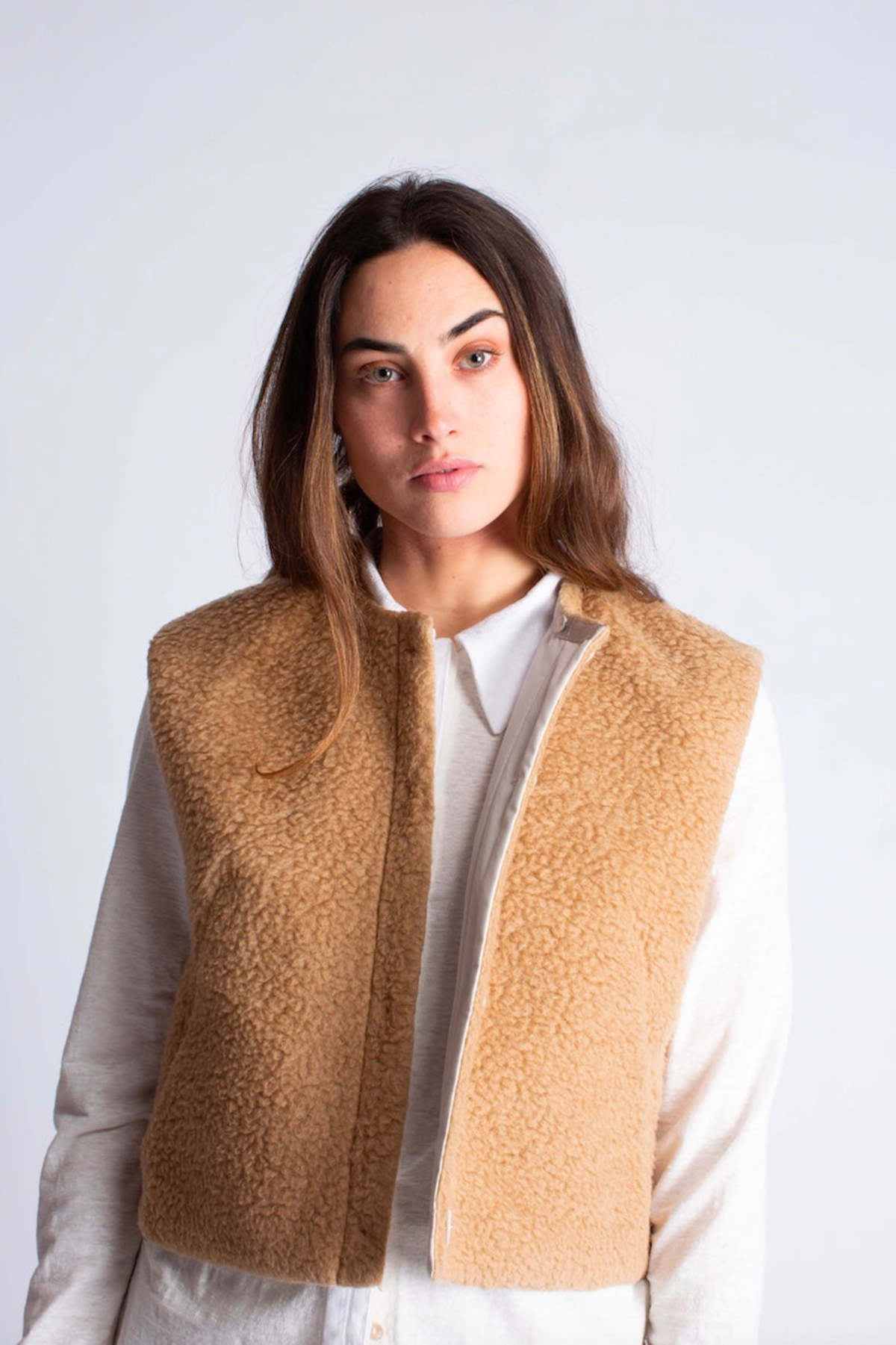 Francesca Marchisio Little Vest - Butter/Camel | Garmentory