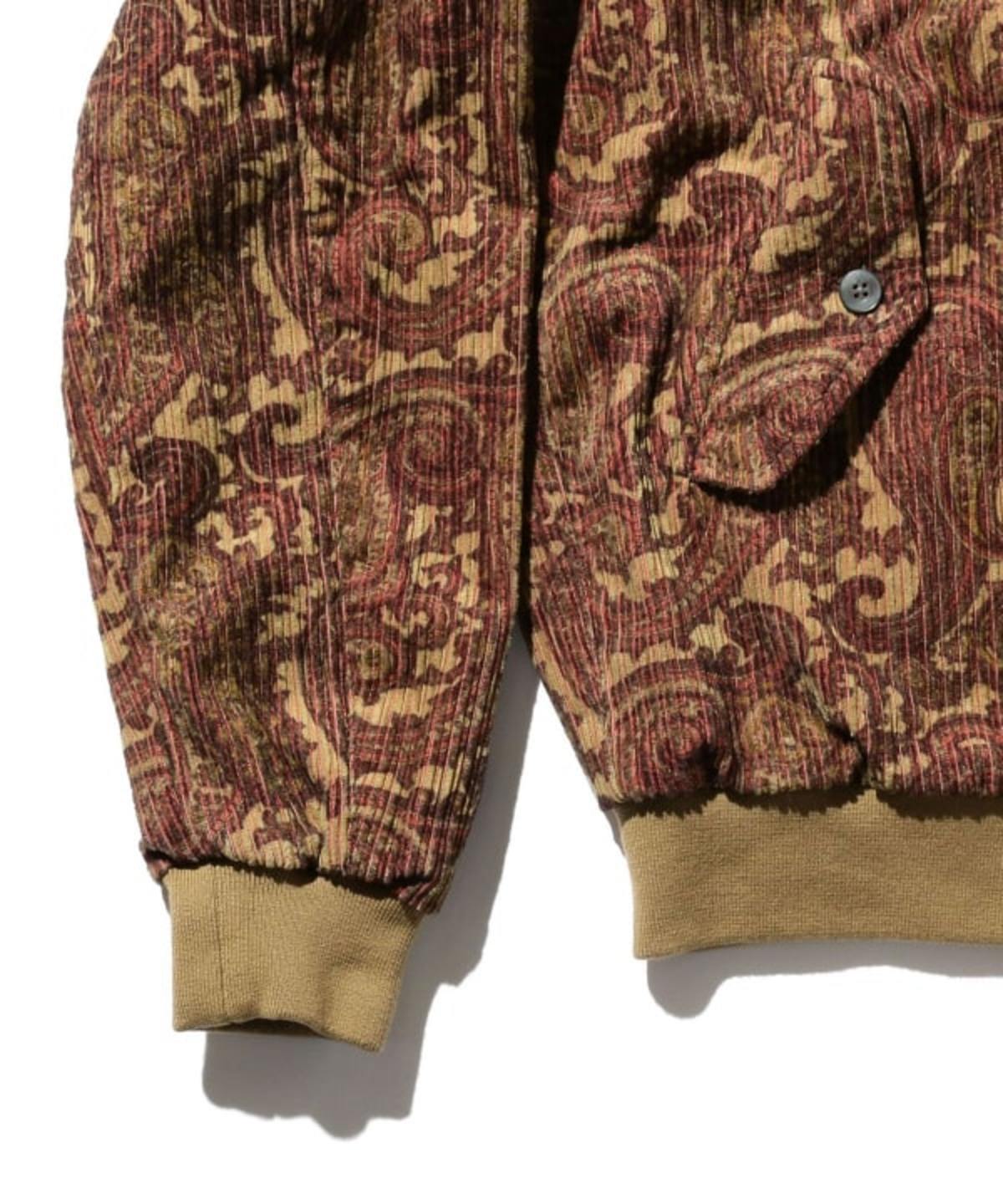 Beams Plus Corduroy Print Harrington Jacket - Burgundy | Garmentory