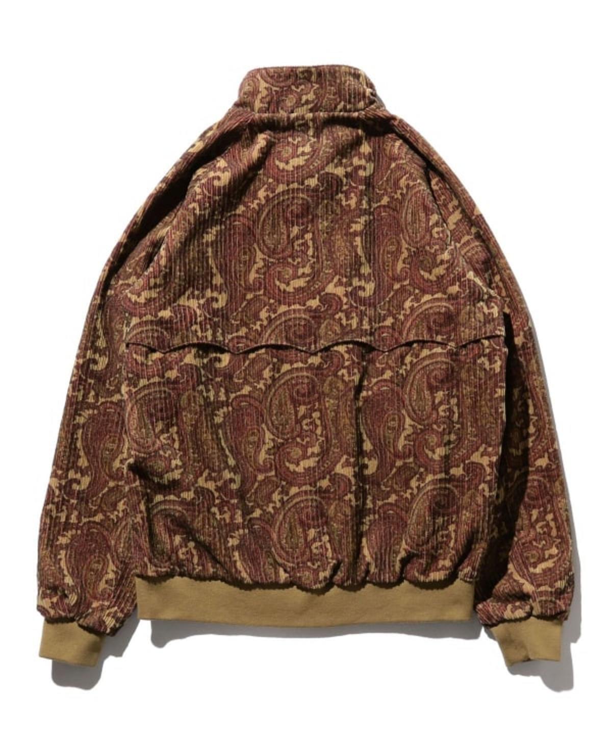 Beams Plus Corduroy Print Harrington Jacket - Burgundy | Garmentory