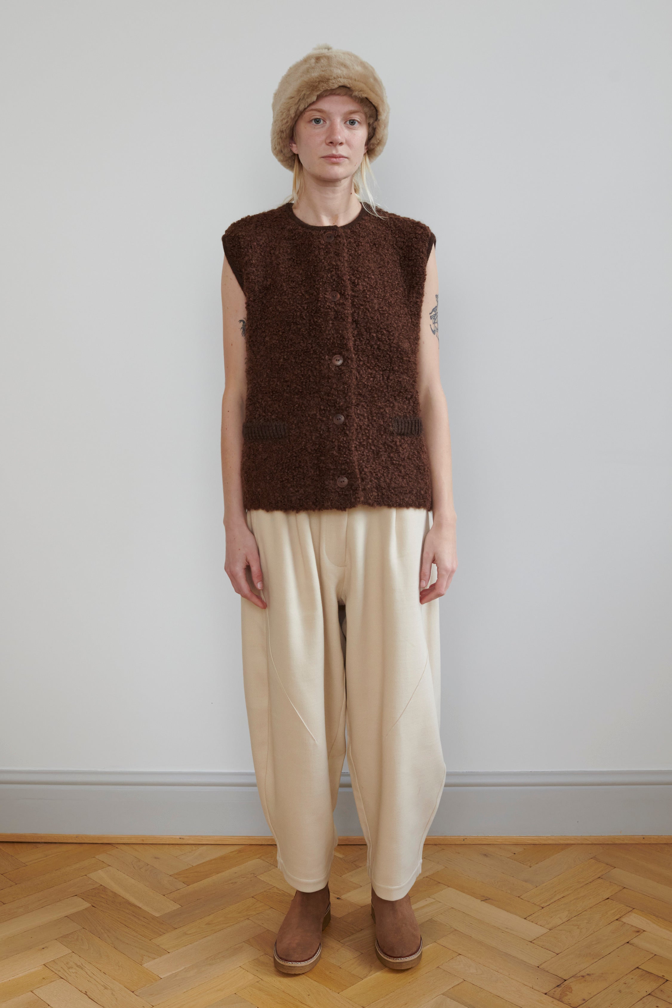 Cordera Wool and Mohair Waistcoat - Tierra | Garmentory