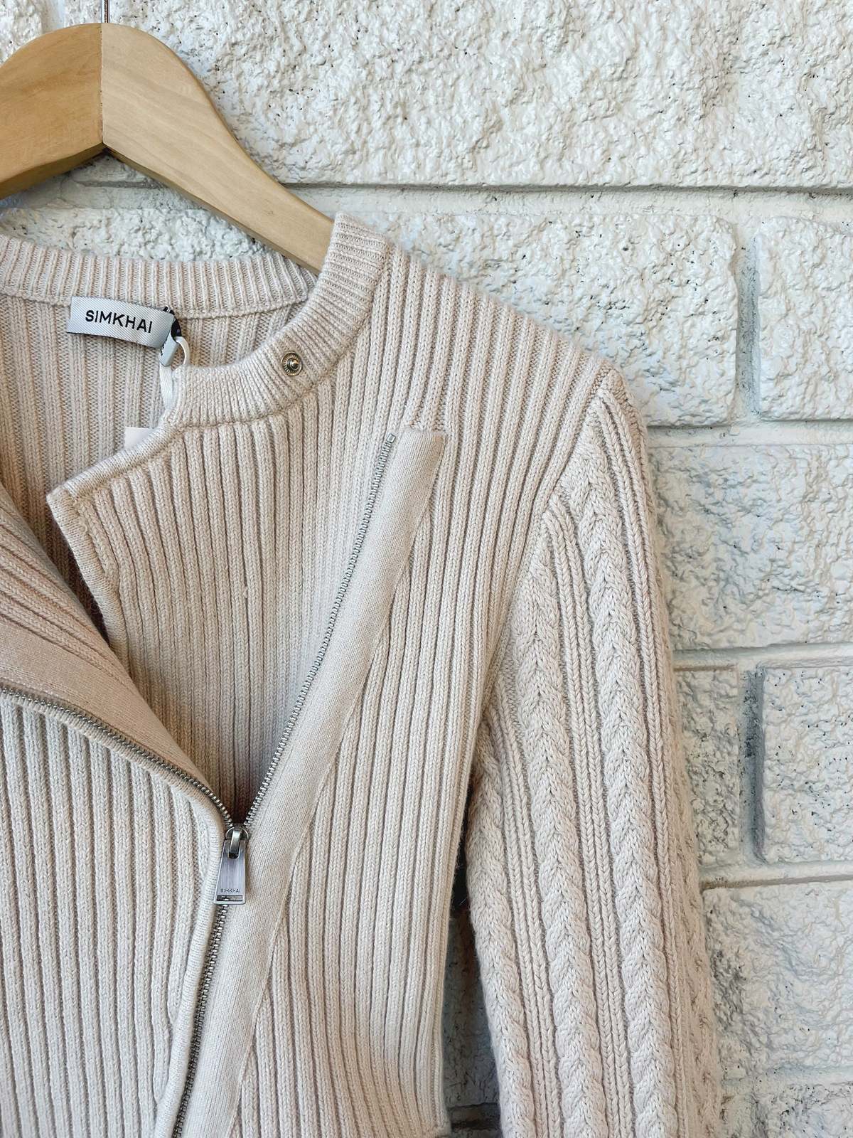 Simkhai Andi Peplum Jacket - Stone | Garmentory