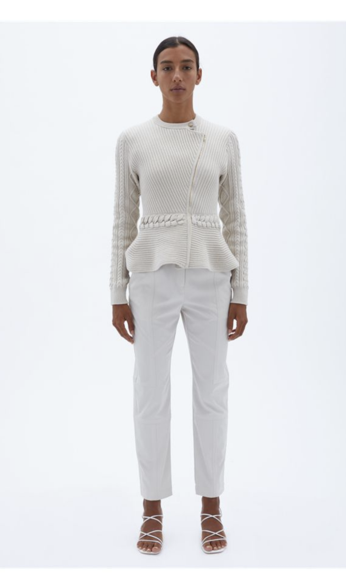 Simkhai Andi Peplum Jacket - Stone | Garmentory