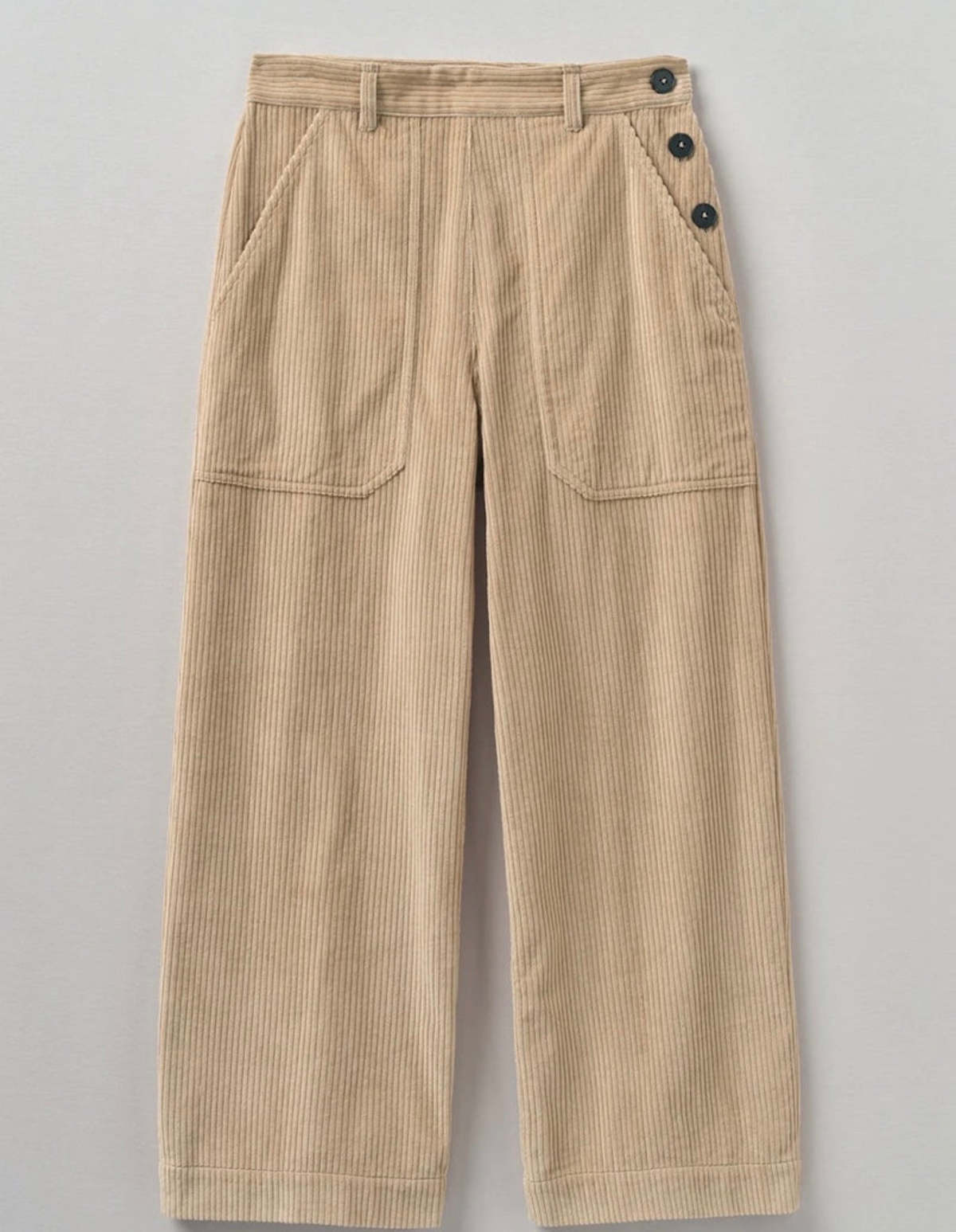 TOAST Annie Side Button Organic Cord Trouser - Blonde | Garmentory
