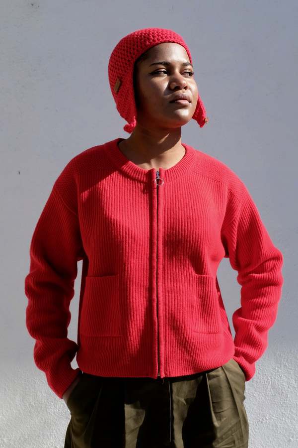 Girls of Dust BOMBER Cardigan - Red | Garmentory
