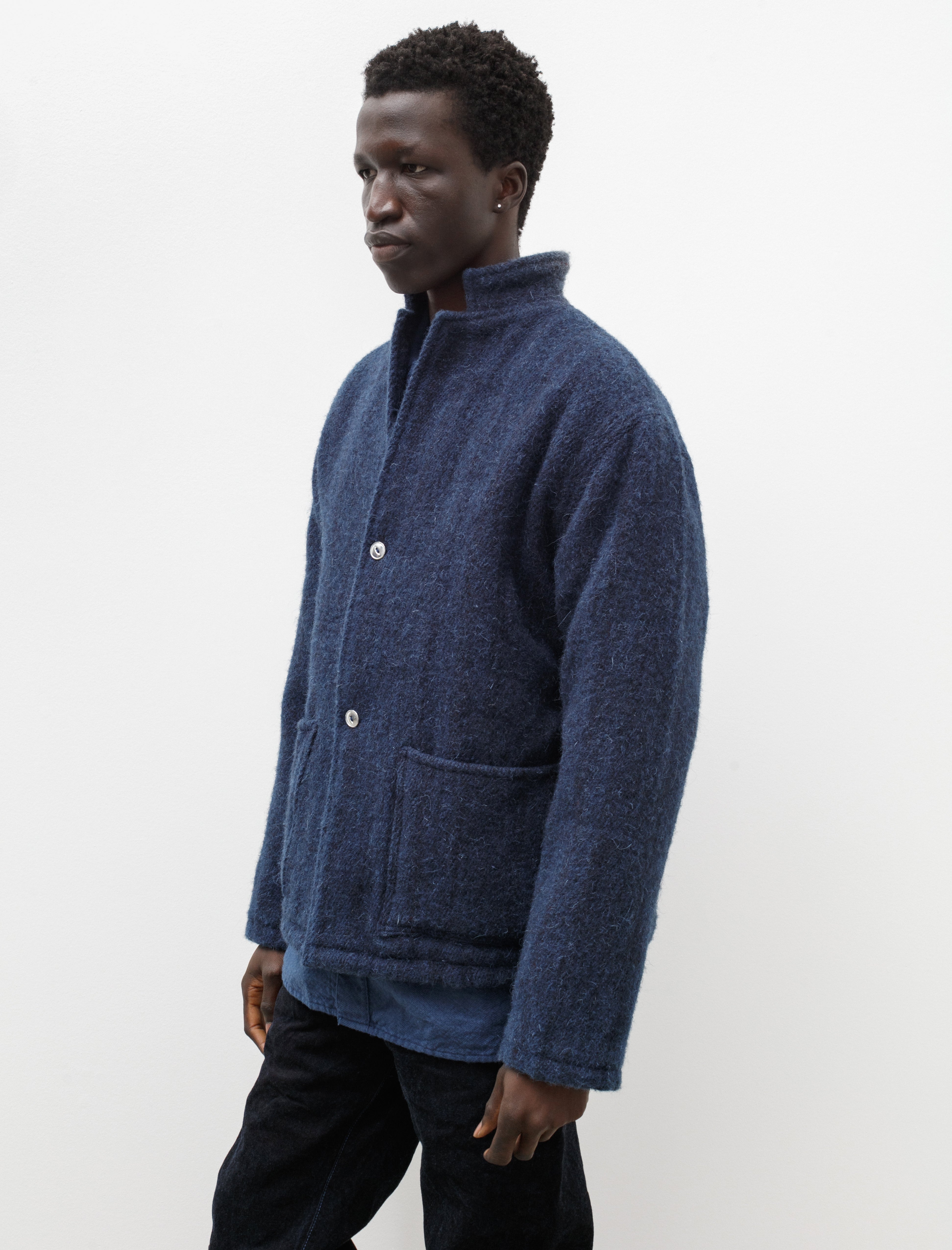 Tender 916 Common Herdwick Wool Tweed Achilles Heel Coat - Indigo ...
