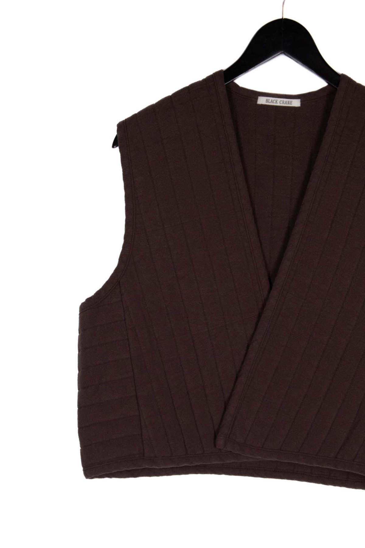 Black Crane Quilted Vest - Plum | Garmentory