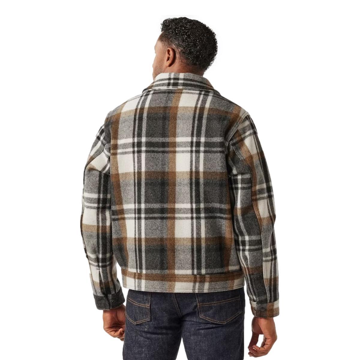 Filson Mackinaw Wool Work Jacket Blue Coal - Copper Heather Plaid ...
