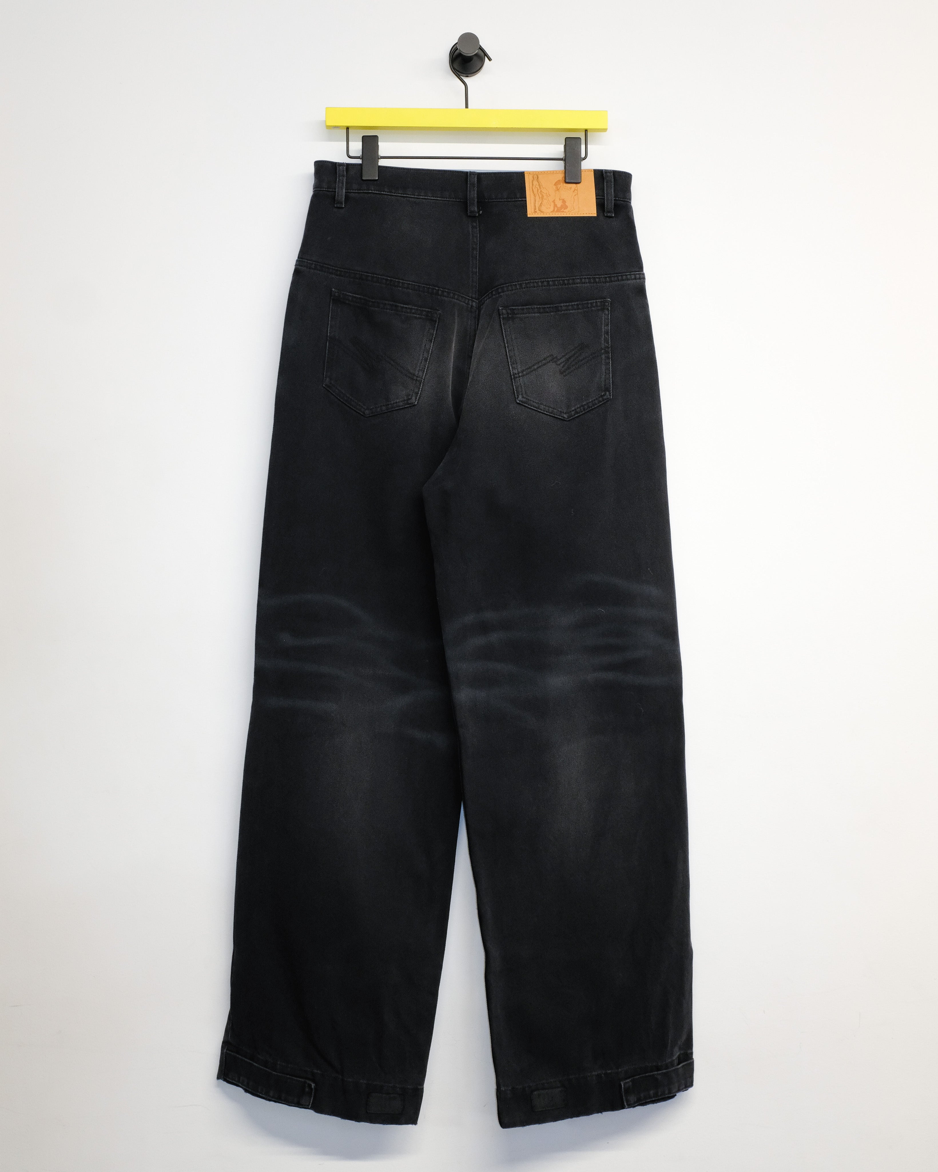 Martine Rose Cowboy Wash Wide Leg Jean - Black | Garmentory