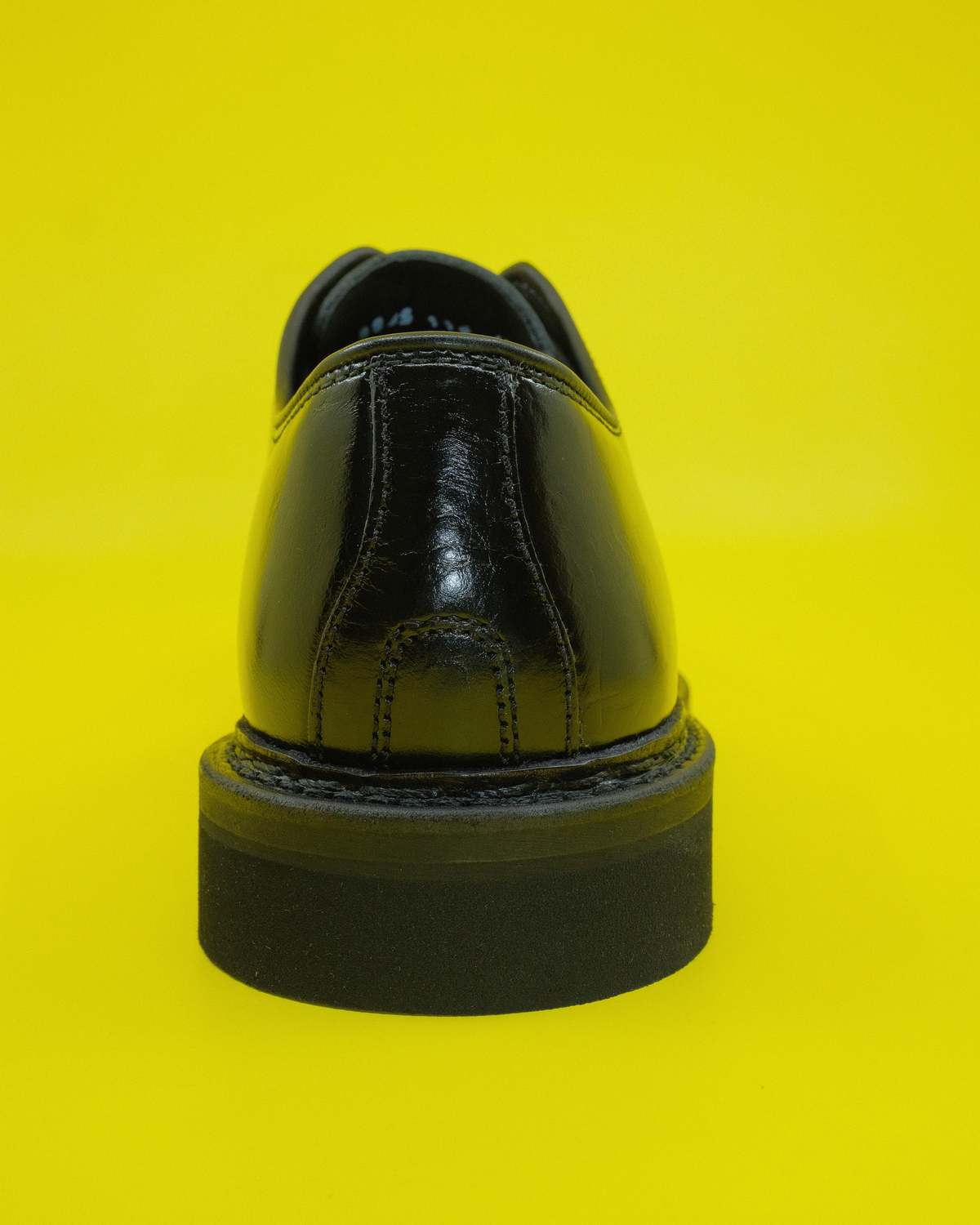 Black Cracked Patent Leather Trampler Shoe | Garmentory