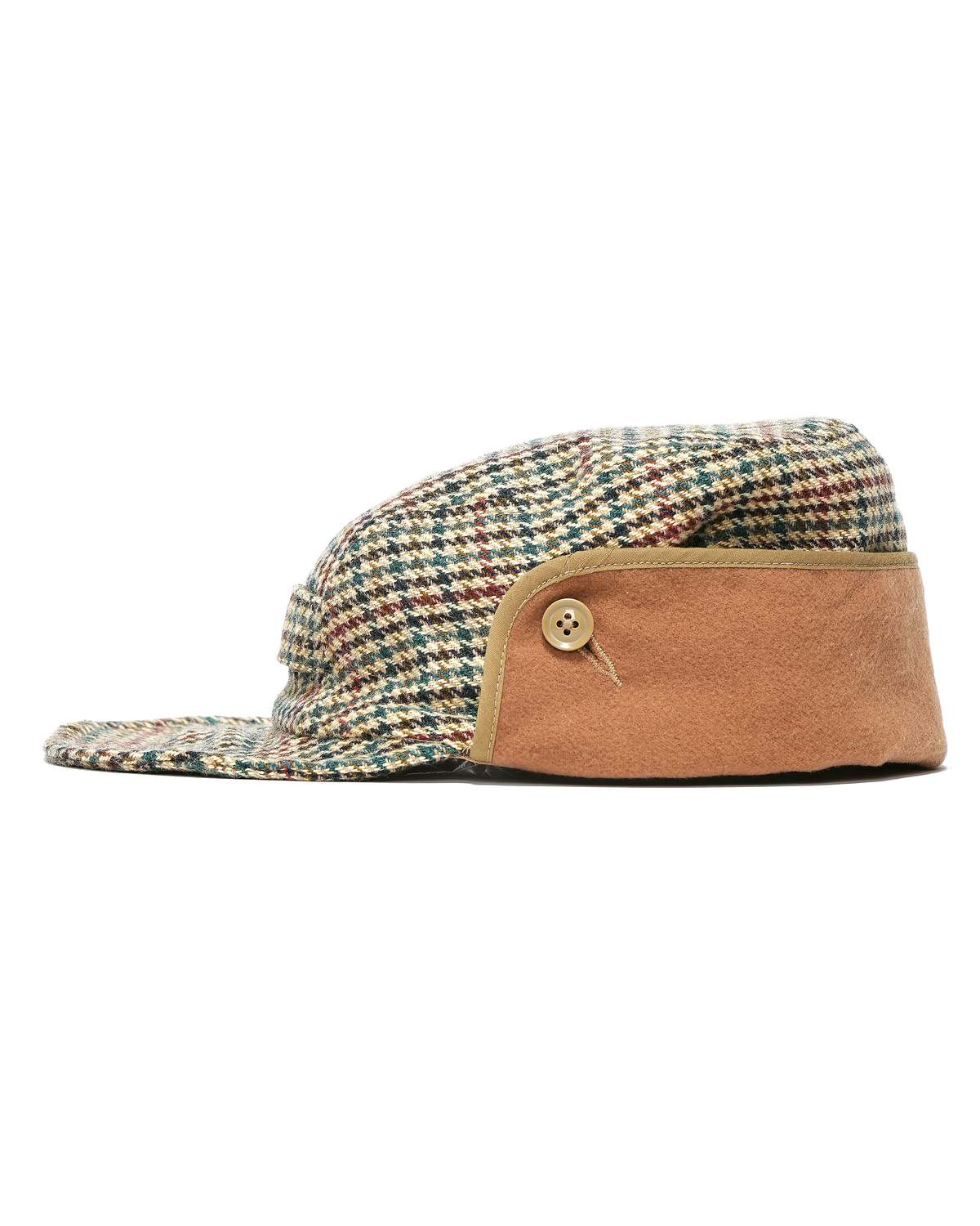 Engineered Garments Acrylic Wool Hunter's Cap - Khaki Gunclub Check ...