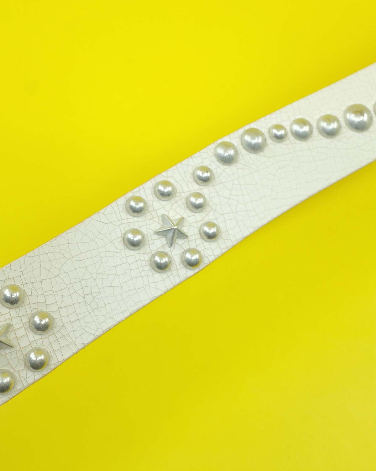 Our Legacy Cracked Leather Star Fall Belt - Off White | Garmentory
