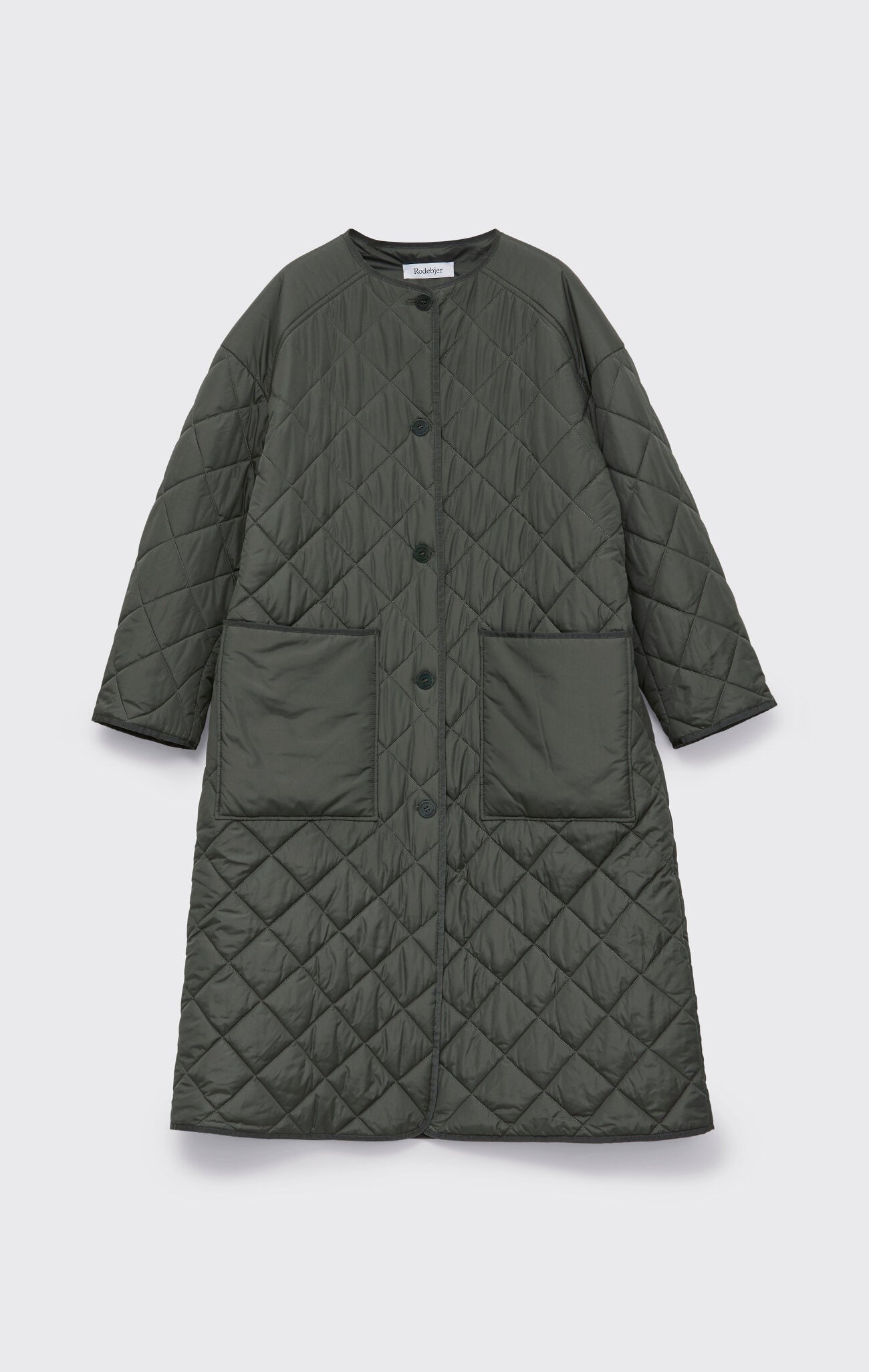 Rodebjer Sandler Quilted Coat in Ivy Green | Garmentory