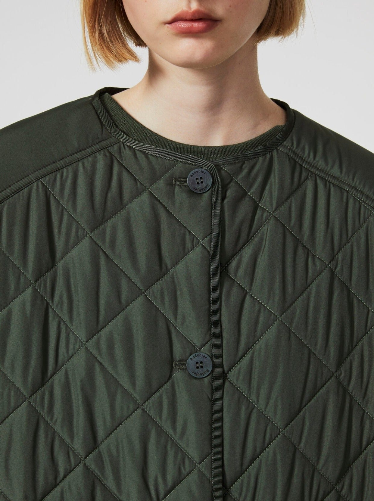 Rodebjer Sandler Quilted Coat in Ivy Green | Garmentory