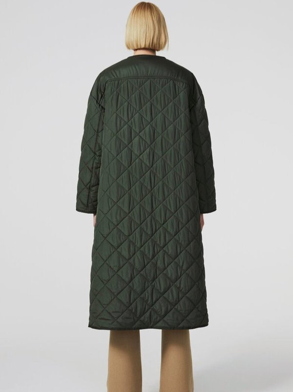 Rodebjer Sandler Quilted Coat in Ivy Green | Garmentory