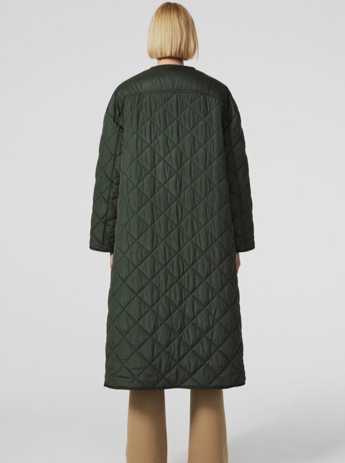 Rodebjer Sandler Quilted Coat in Ivy Green | Garmentory