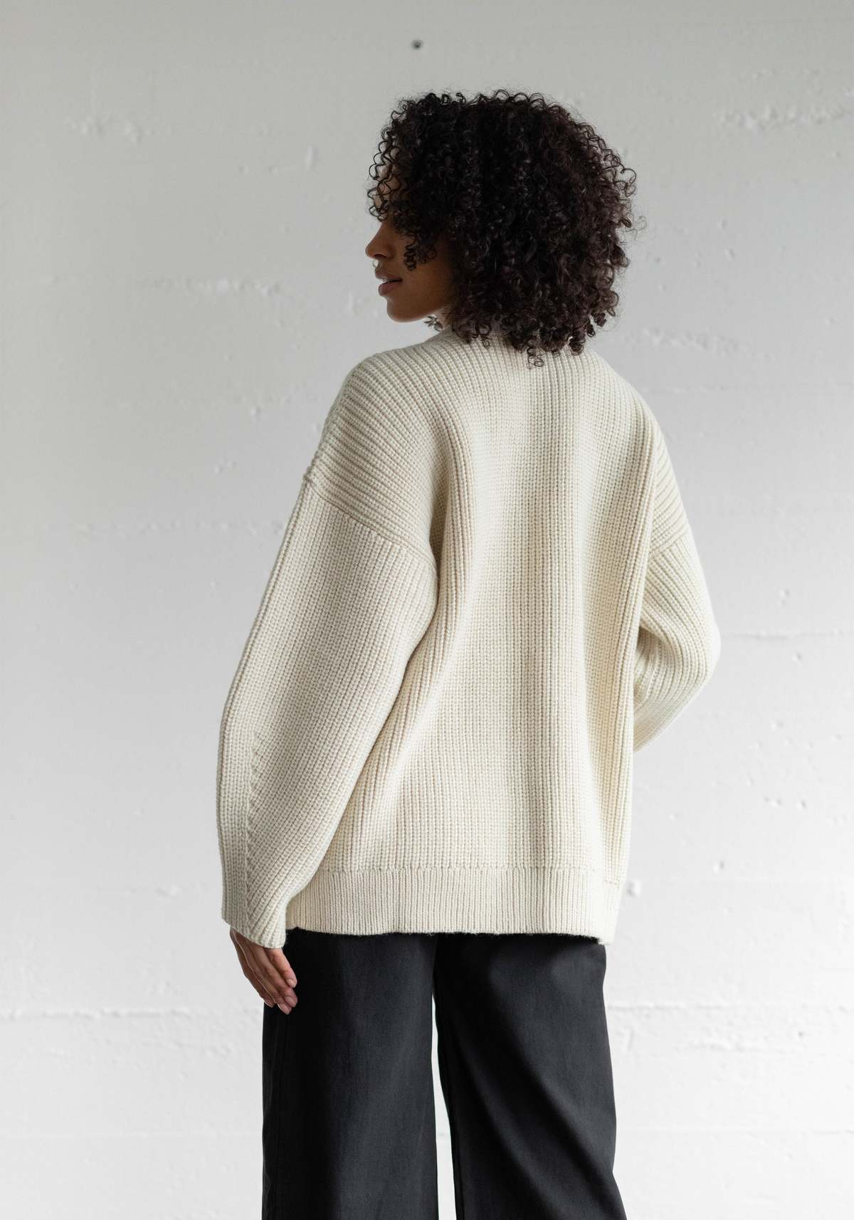 Maia Cardigan Wool - Undyed Ivory | Garmentory