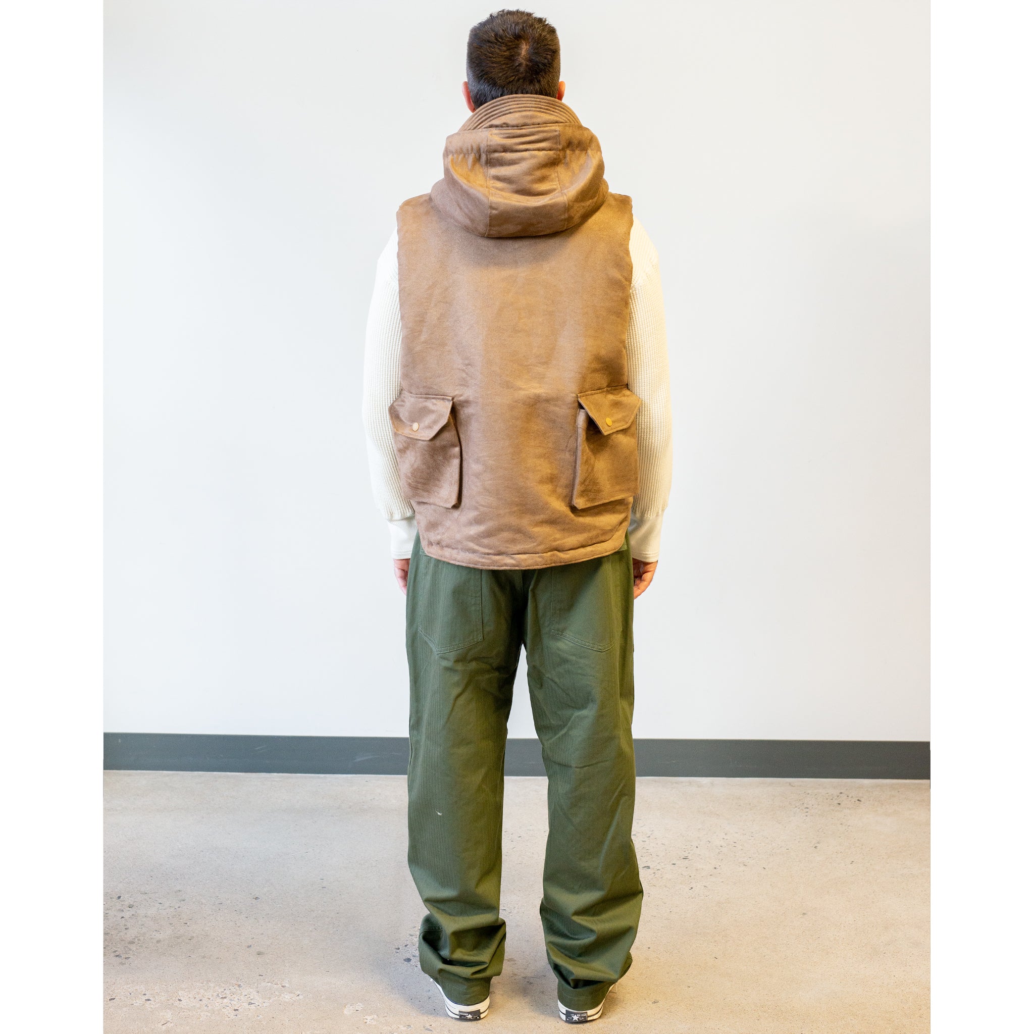 Engineered Garments Polyester Fake Suede Field Vest - Khaki | Garmentory