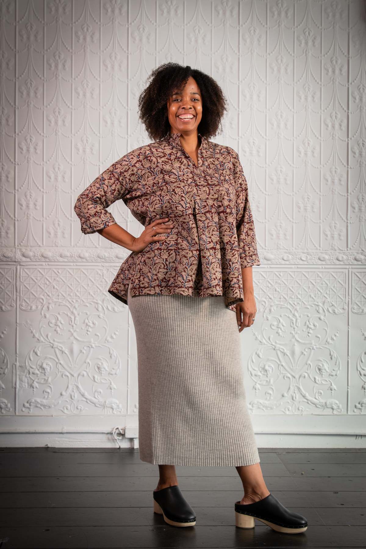 Pamela Mayer Caftan Shirt - Paisley Print | Garmentory