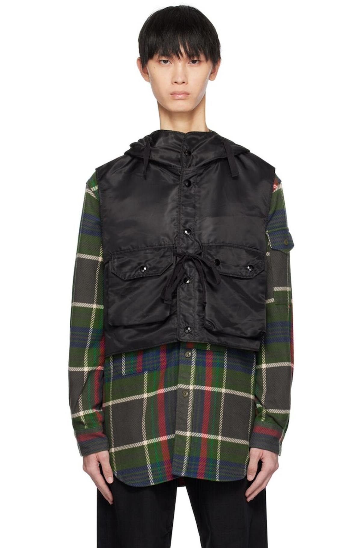 Engineered Garments Black Pilot Vest | Garmentory