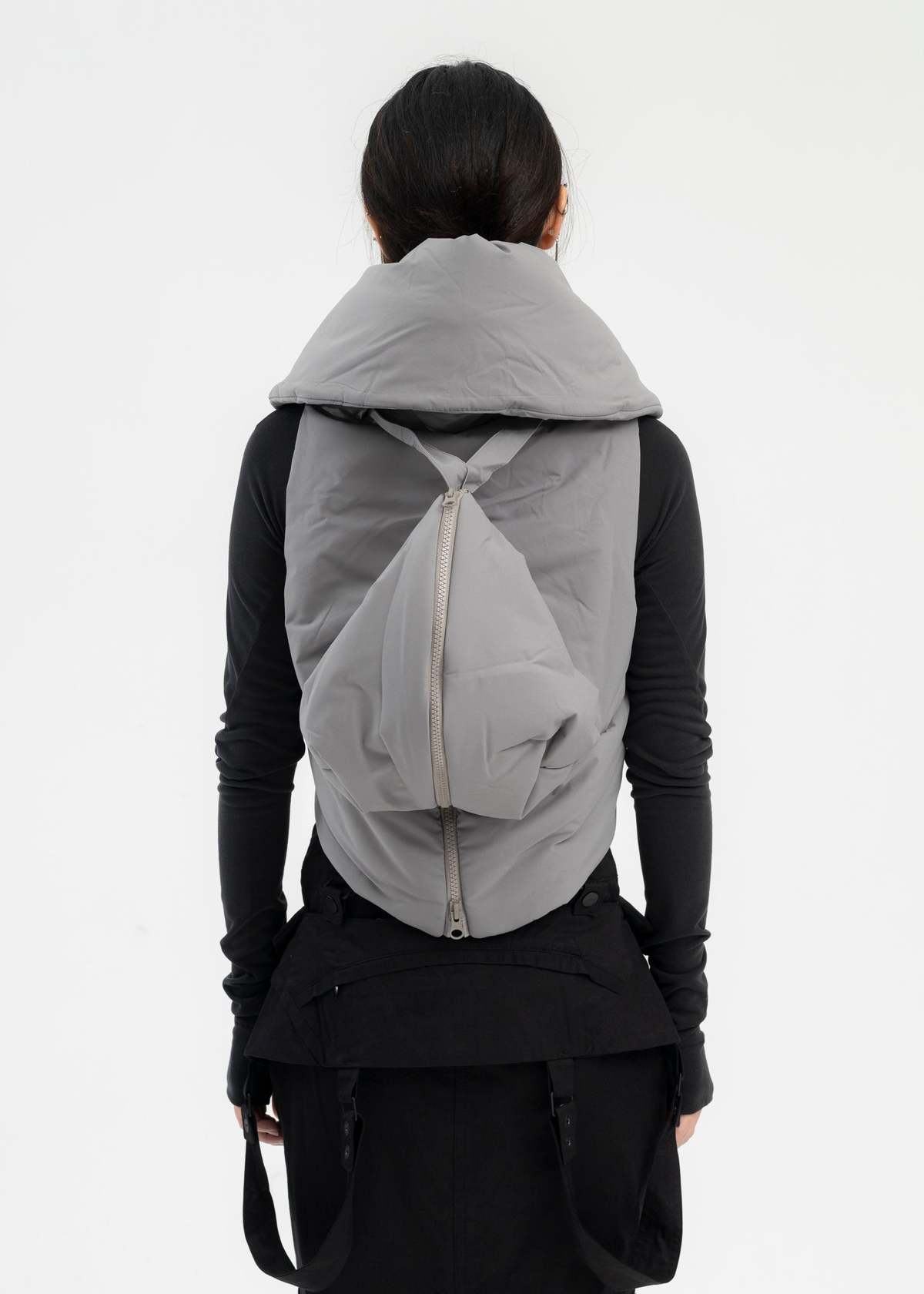 Hyein Seo WARM GREY ORIGAMI BAG VEST - GREY | Garmentory