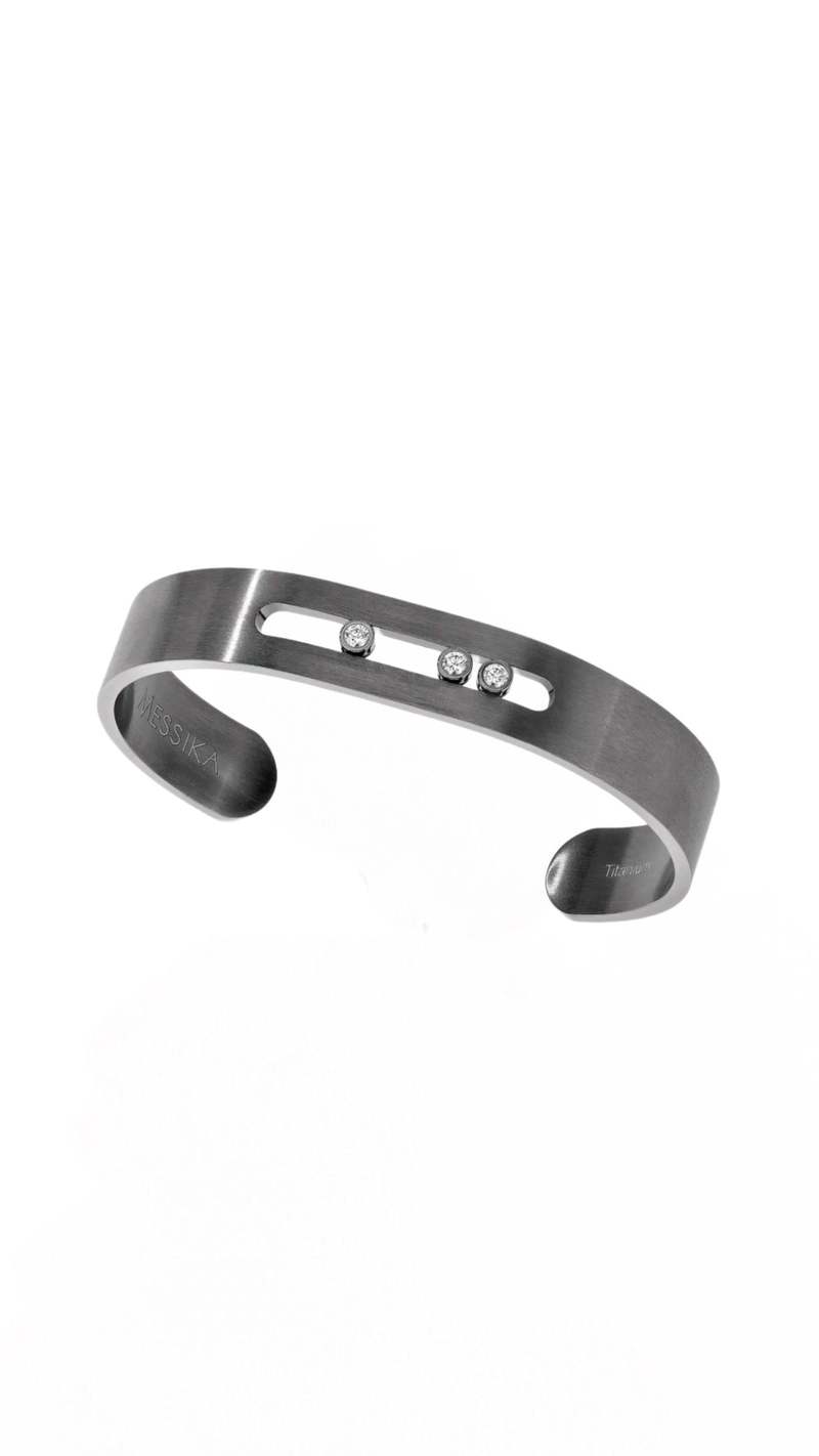 Messika Move Titanium Graphite Bangle with Diamonds | Garmentory