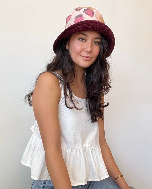 Romualda Maroon Leopard Bucket | Garmentory