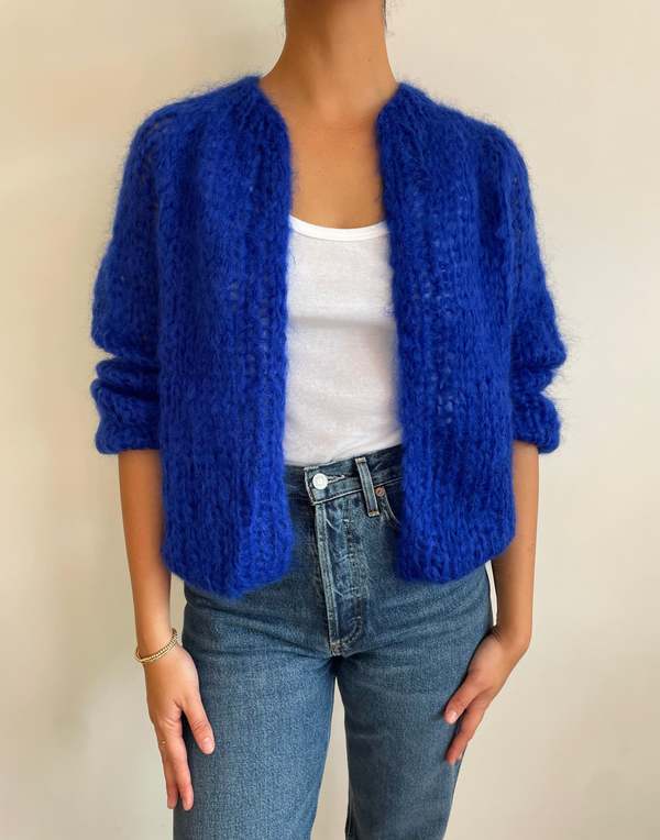 Maiami Mohair Small Cardigan - Royal Blue | Garmentory