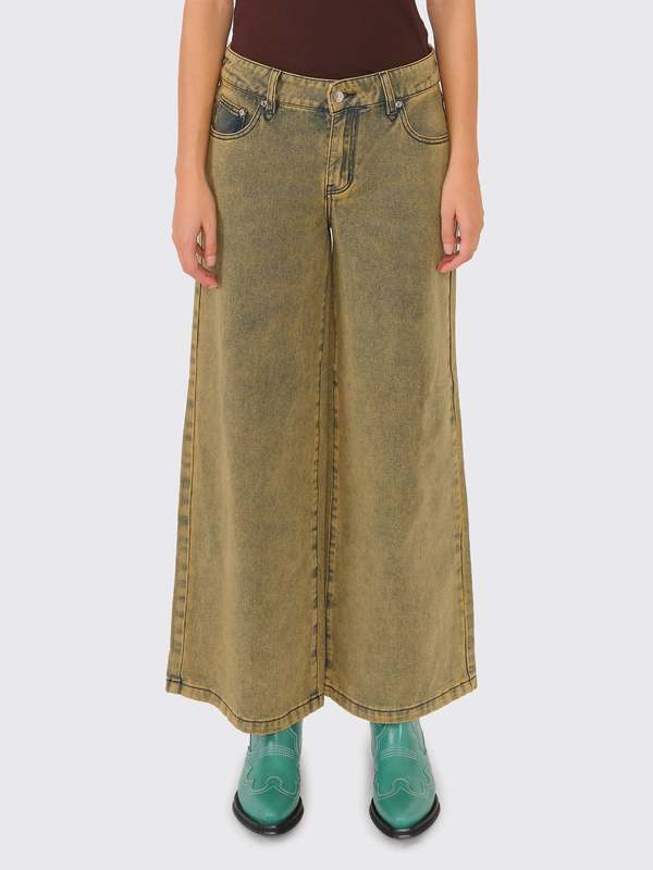 Sandblast Wide Leg Denim | Garmentory