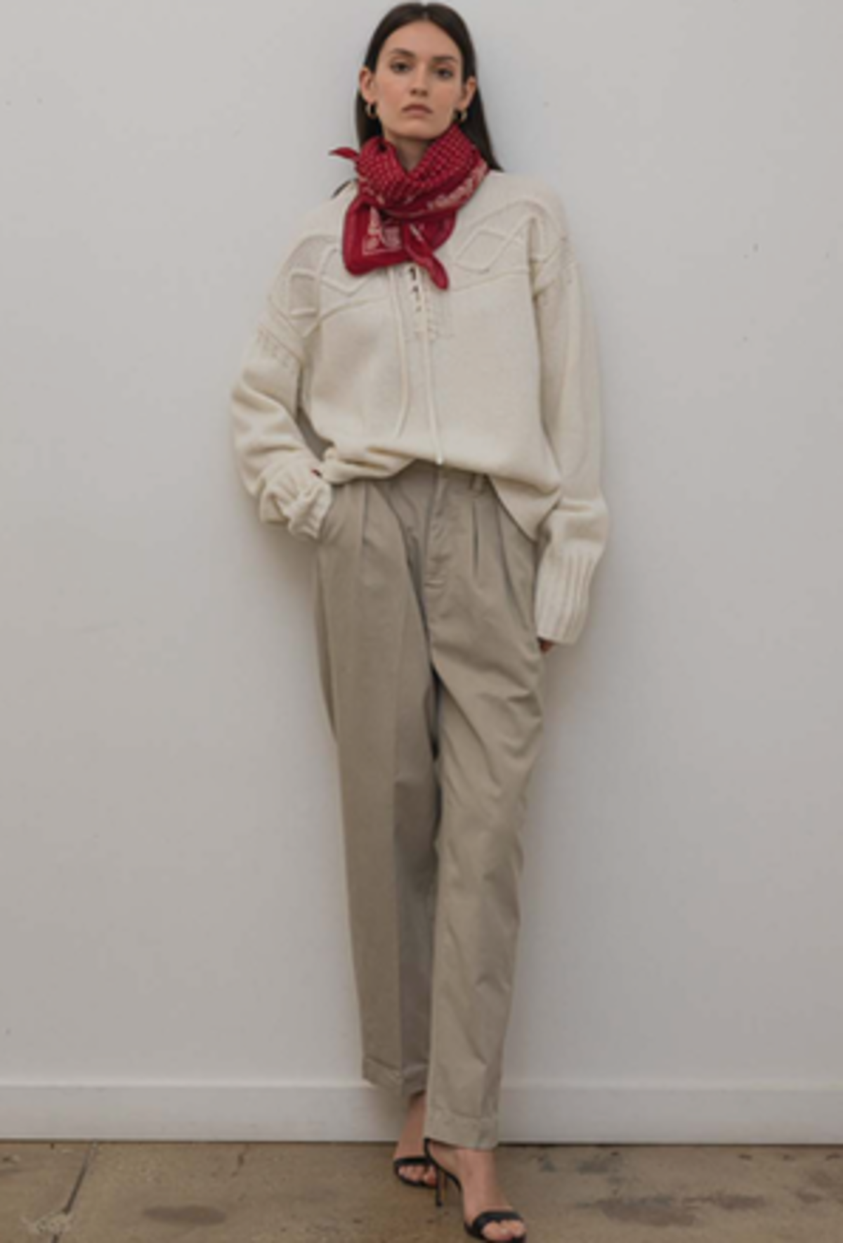 Alex Mill Jules Merino Wool Drawstring Crew - Ivory | Garmentory