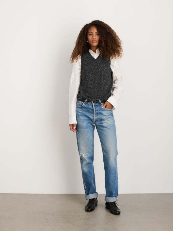 Alex Mill Francis Donegal Vest - Charcoal | Garmentory