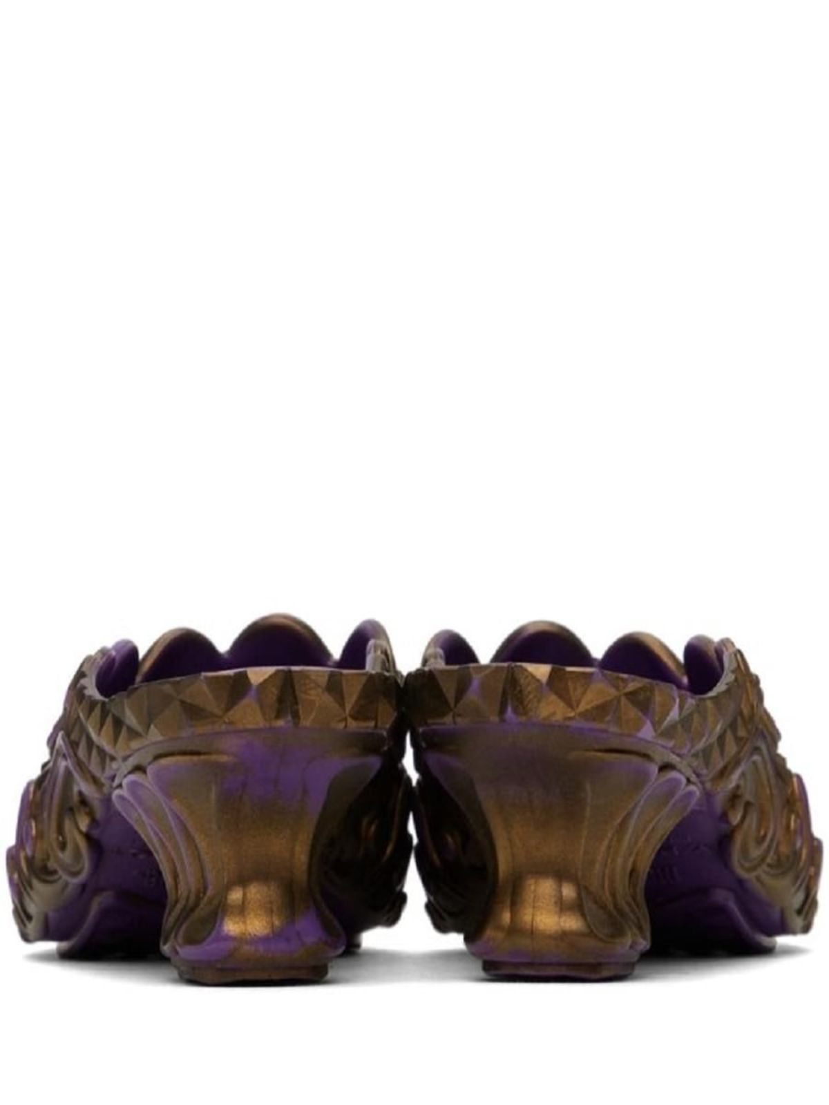 Y/project MELISSA EDITION PURPLE AND GOLD POINTED MULES - PINK/PURPLE ...