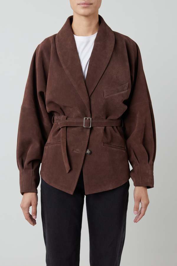 Estate Jacket in Chocolate Suede | Garmentory