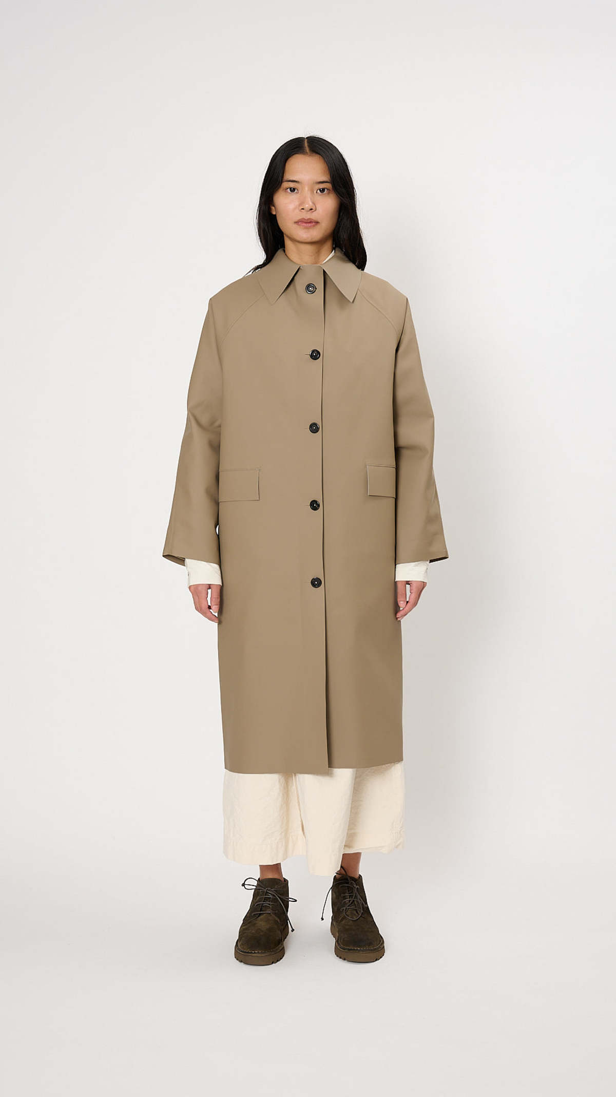 KASSL Original Padded Below Rubber Coat - Taupe | Garmentory