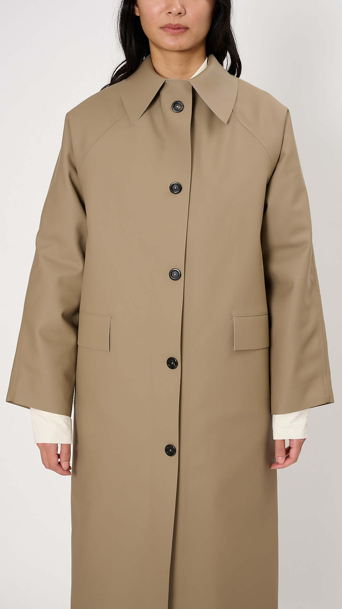 KASSL Original Padded Below Rubber Coat - Taupe | Garmentory
